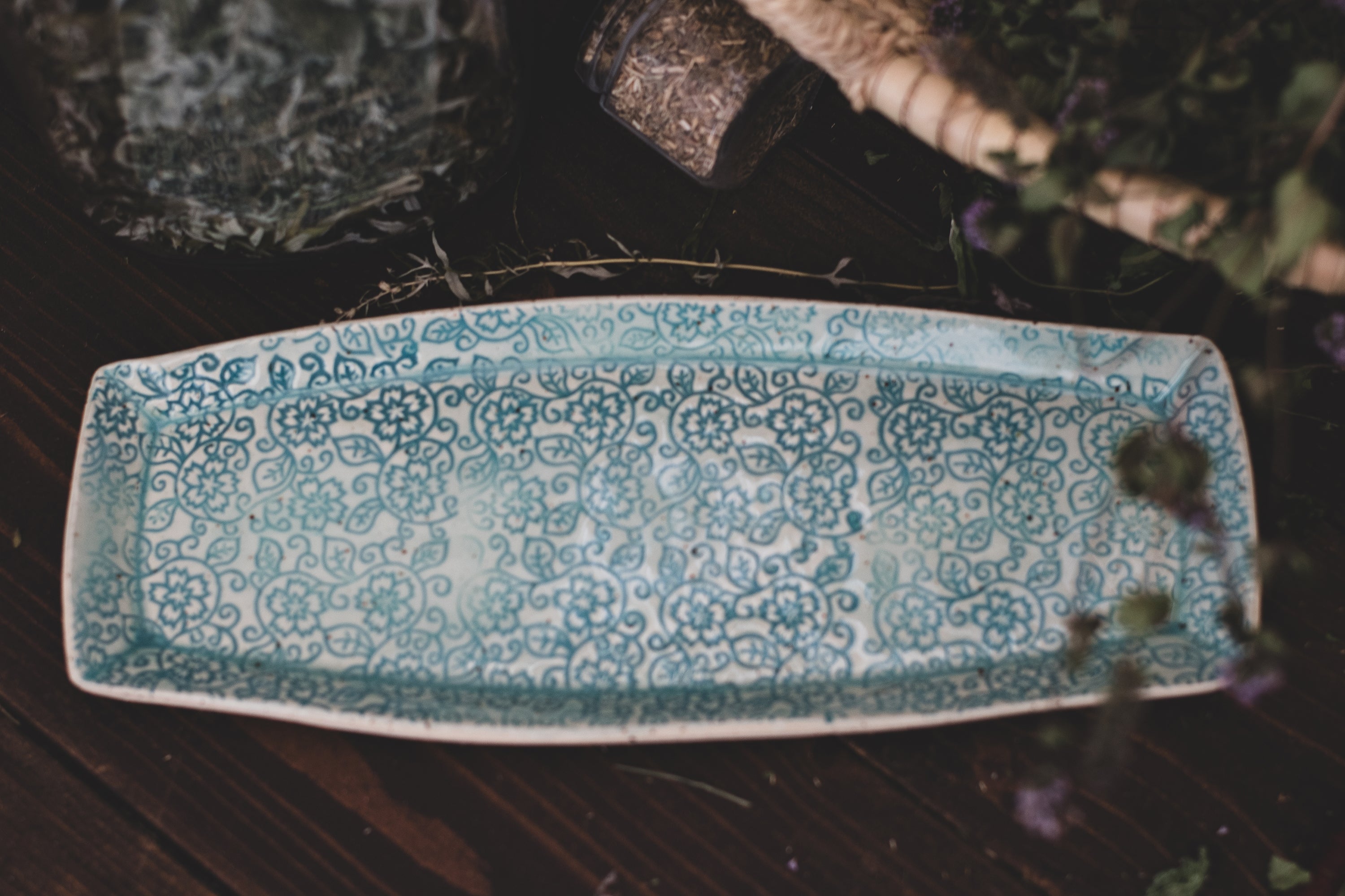 Hand Stamped Charcuterie Tray – Meg Crow Pottery